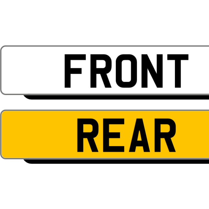 Standard Lipped Number Plates